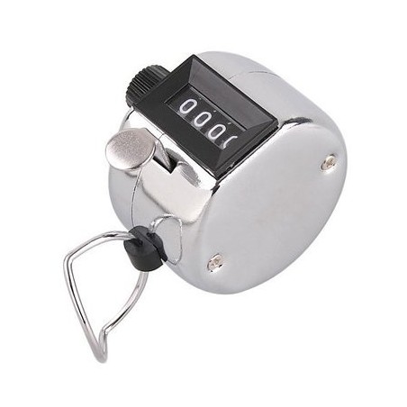 Compteur manuel en métal poli pour inventaire ou personne